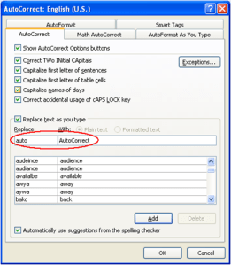 AutoCorrect Feature in MS Word 2007 | MS Word Know How