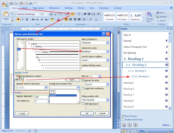 How to create multilevel lists in Word | MS Word Know How