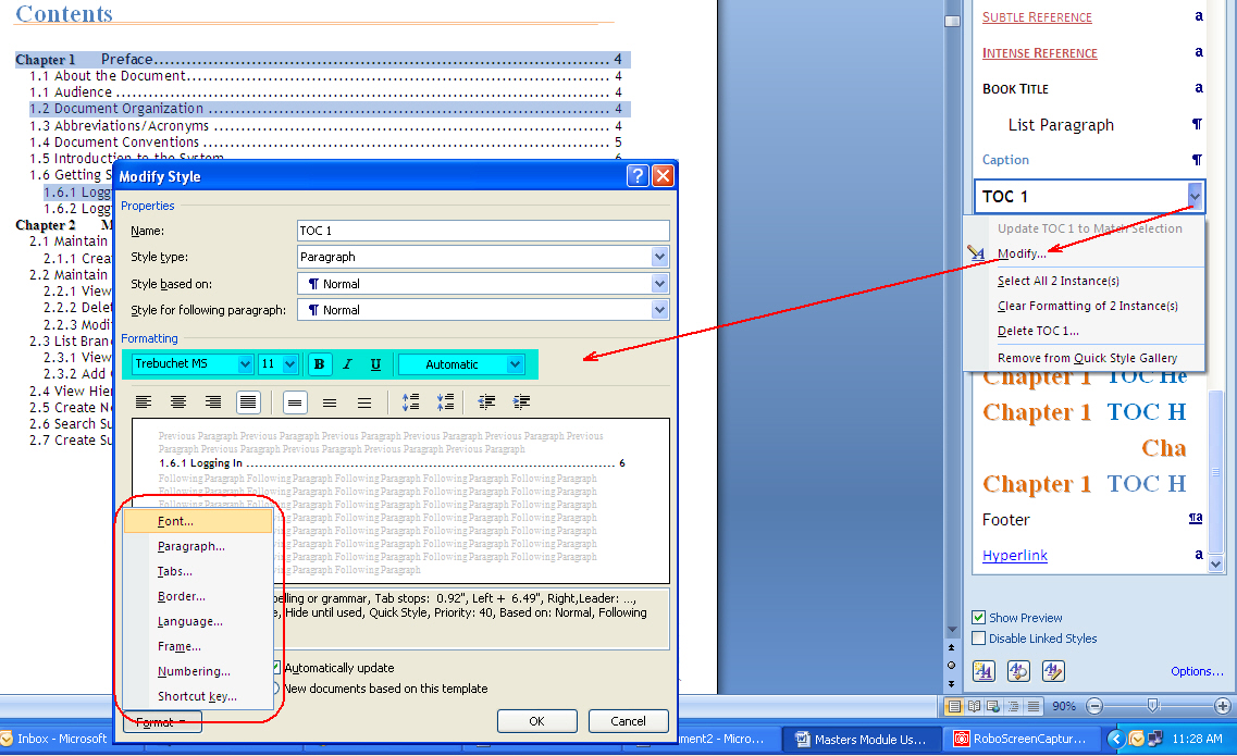 Updating and Formatting Table of Contents | MS Word Know How